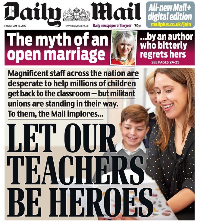 Daily Mail: “Let Our Teachers Be Heroes” – Steve White & The Protest Family